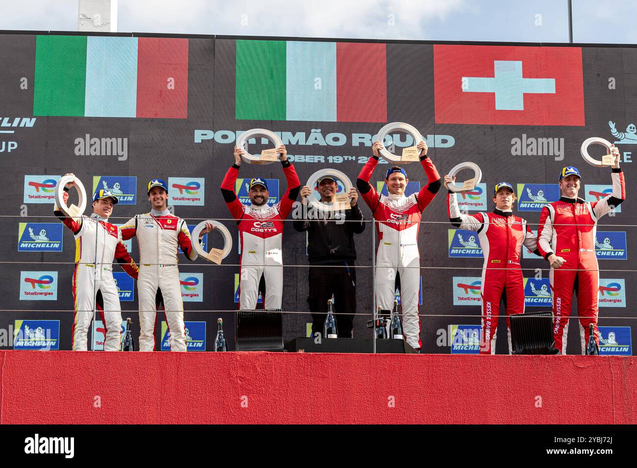Portimao, Portugal, 19 octobre 2024, GT3 podium: #51 AF Corse (ITA ...