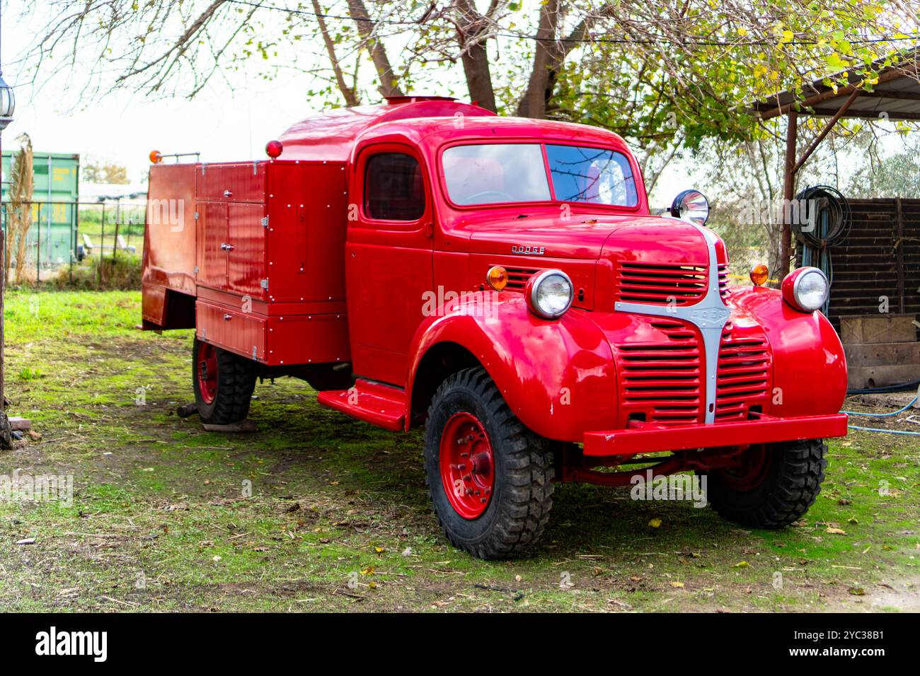 Camion de pompier rouge vintage Banque de photographies et d’images à ...