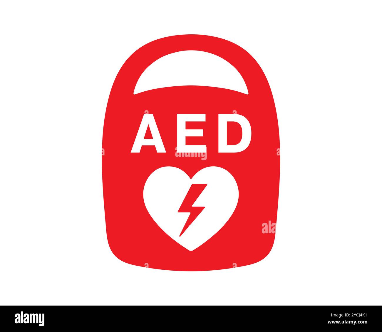 Symbole de l'icône du défibrillateur d'urgence DAE. Premiers soins ...