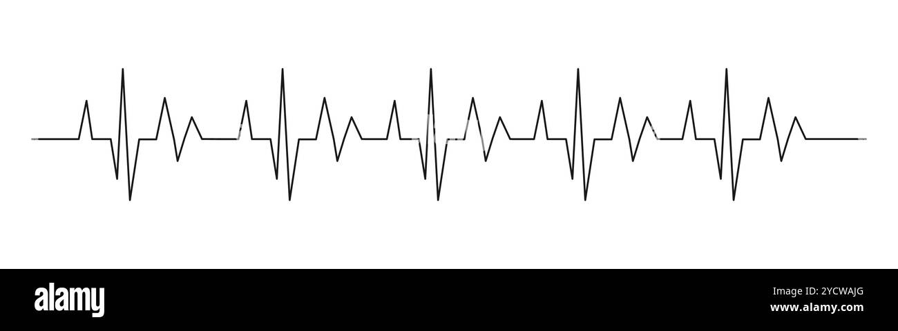 Ligne de rythme cardiaque cardio. L'électrocardiogramme ECG. Pouls ...
