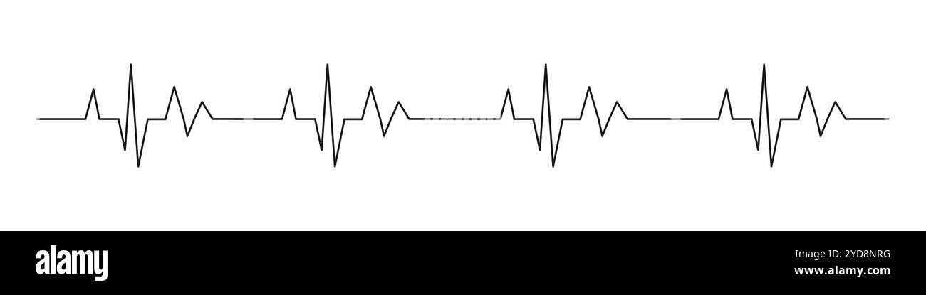 Ligne de rythme cardiaque cardio. L'électrocardiogramme ECG. Pouls ...