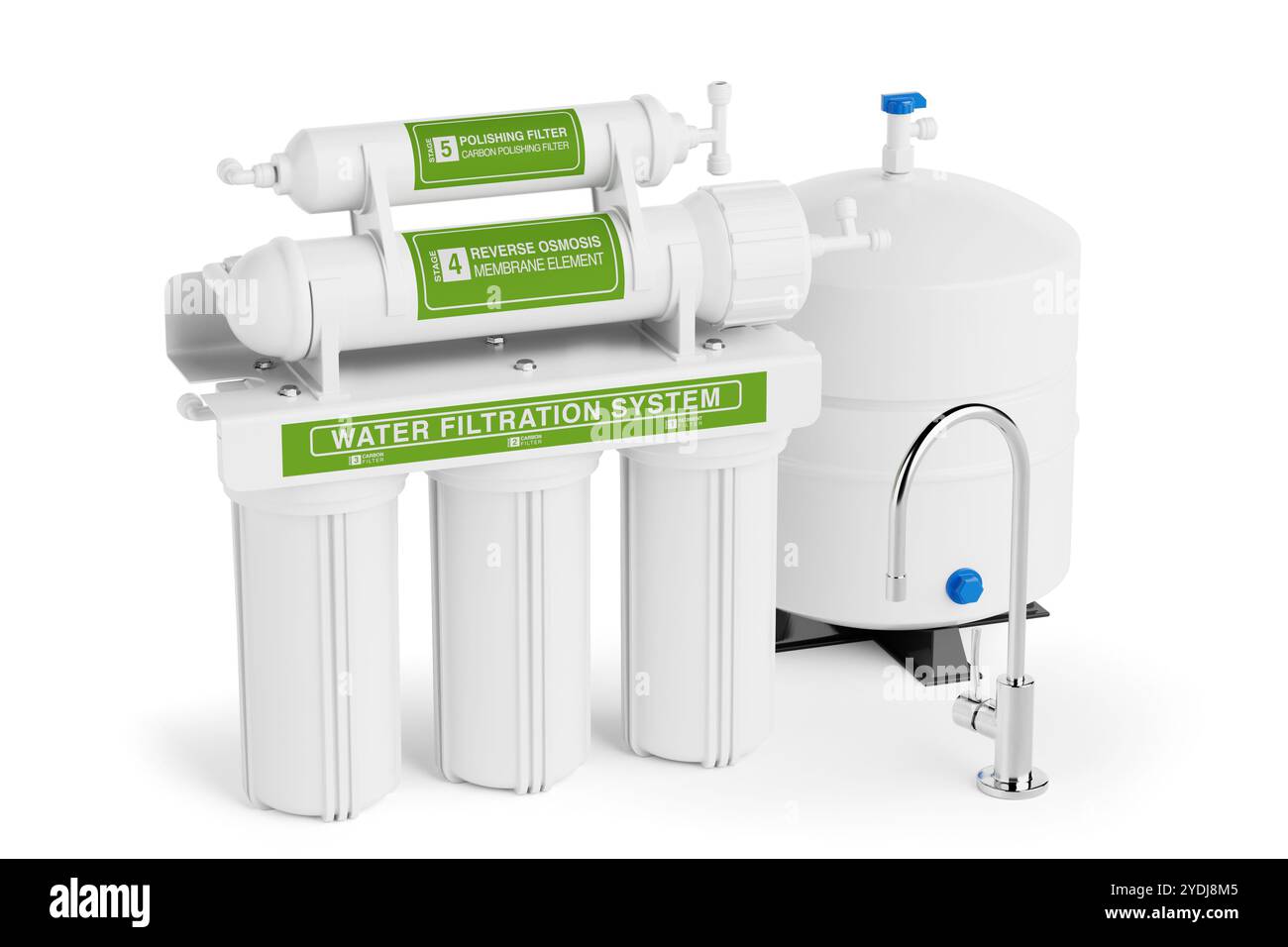 Système de filtration de l'eau blanche avec cinq étapes de filtration, y compris les sédiments ...