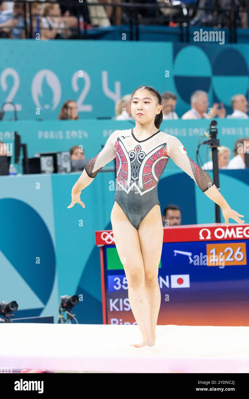 01 août 2024 : Rina Kishi du Japon se produit sur Beam dans la ...