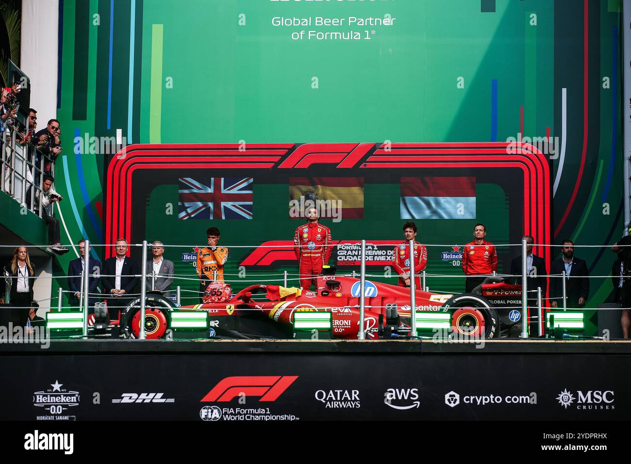 Mexico, Mexique. 28 octobre 2024. NORRIS Lando (gbr), McLaren F1 Team MCL38, portrait, LECLERC ...