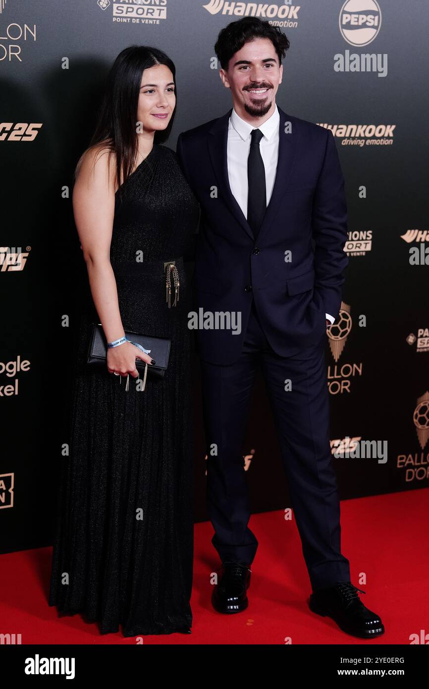 Vitinha, joueur du Paris Saint-Germain, et sa femme Tatiana Rendeiro ...