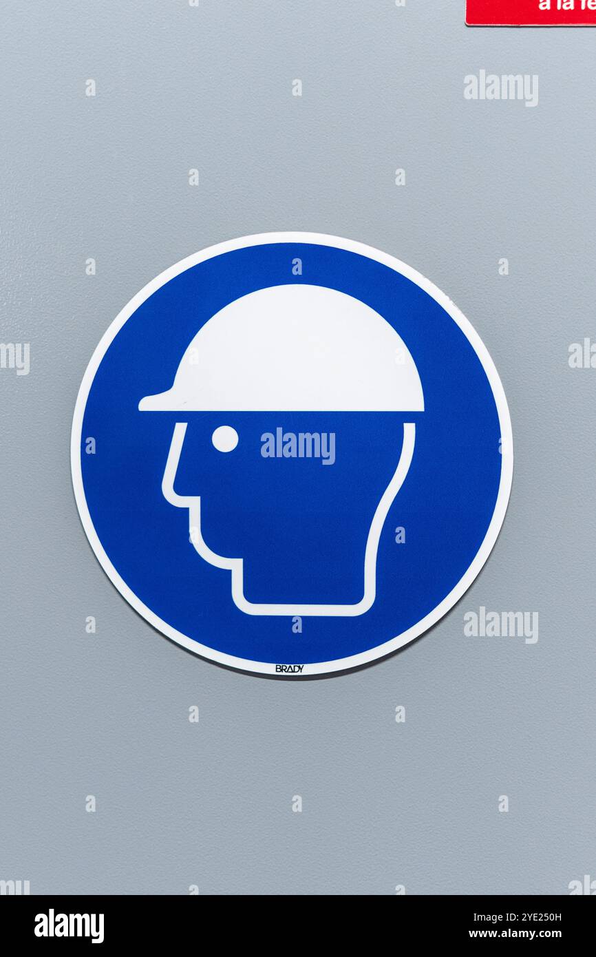 Illustration d'un schéma/pictogramme d'un travailleur portant un casque ...