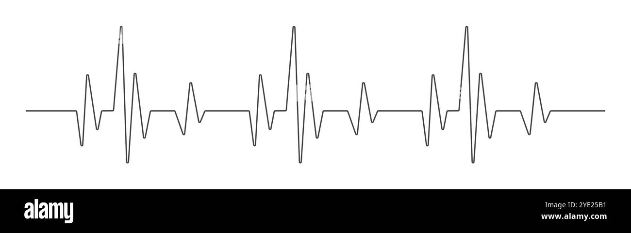 Ligne de rythme cardiaque cardio. L'électrocardiogramme ECG. Pouls ...