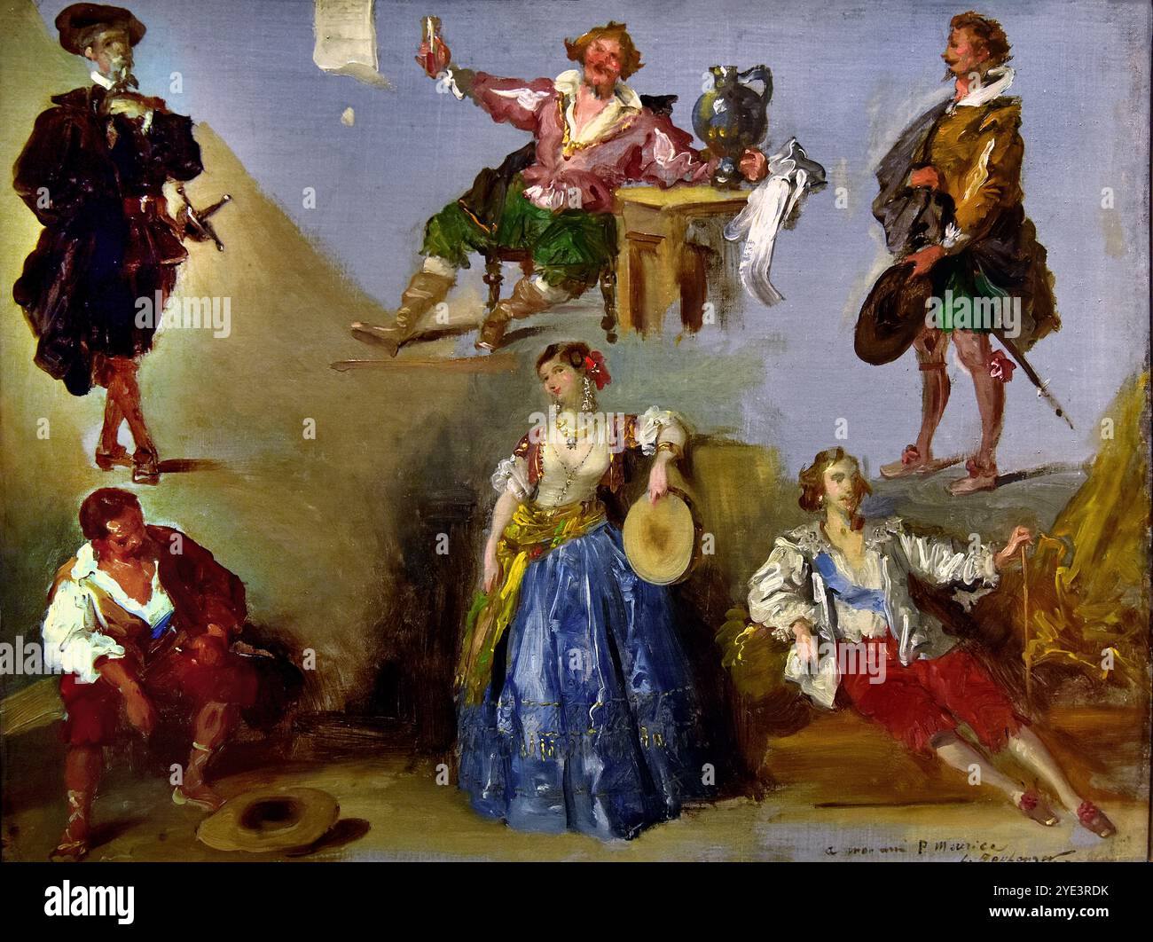 Six personnages de Victor Hugo 1838 par Louis Boulanger 1806-1867 Musée ...