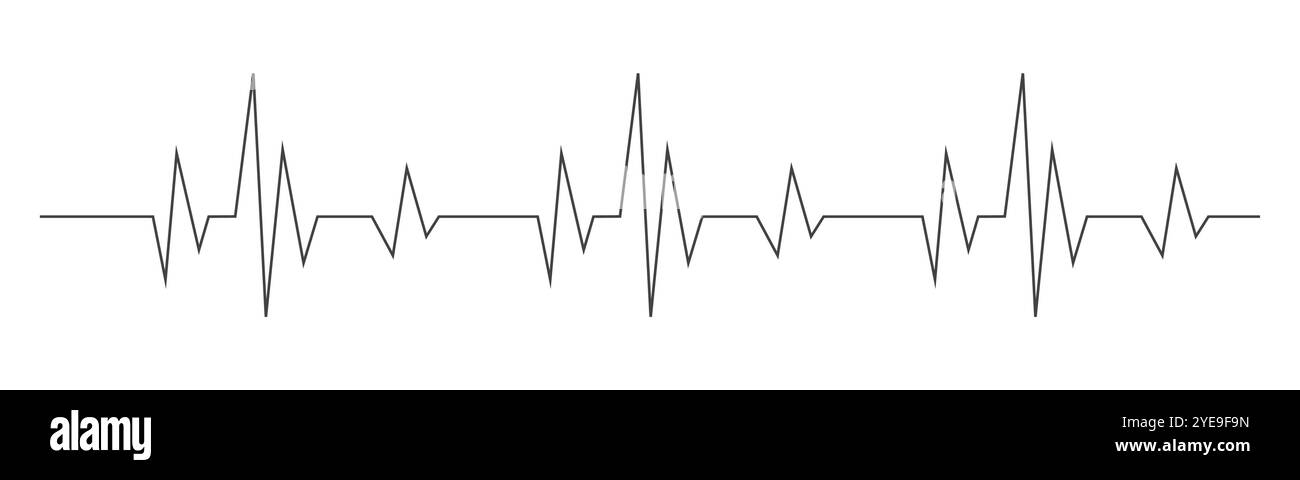 Ligne de rythme cardiaque cardio. L'électrocardiogramme ECG. Pouls ...