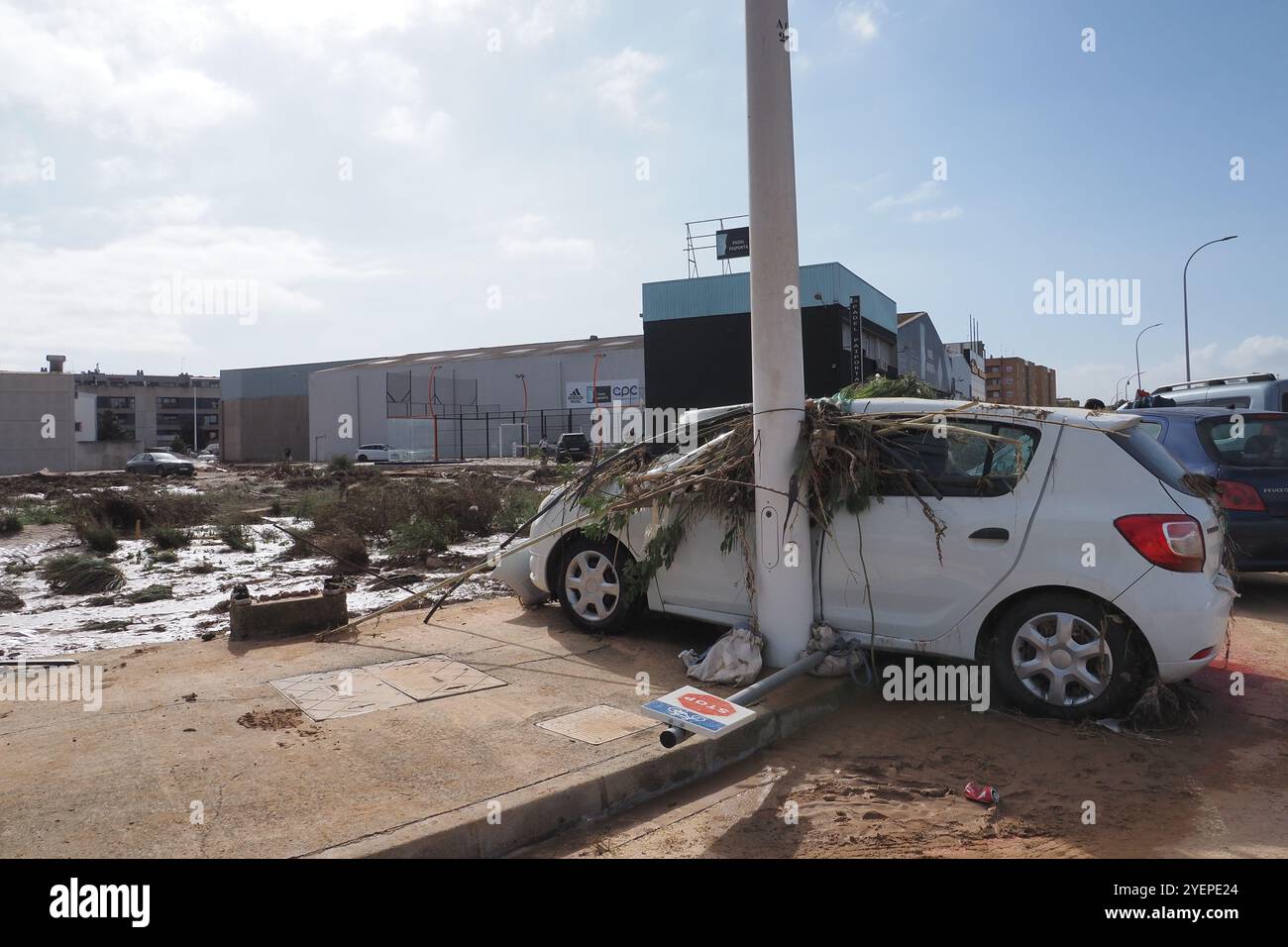 Les suites de l'ouragan Dana à Valence, Espagne - dévastateur débris d ...
