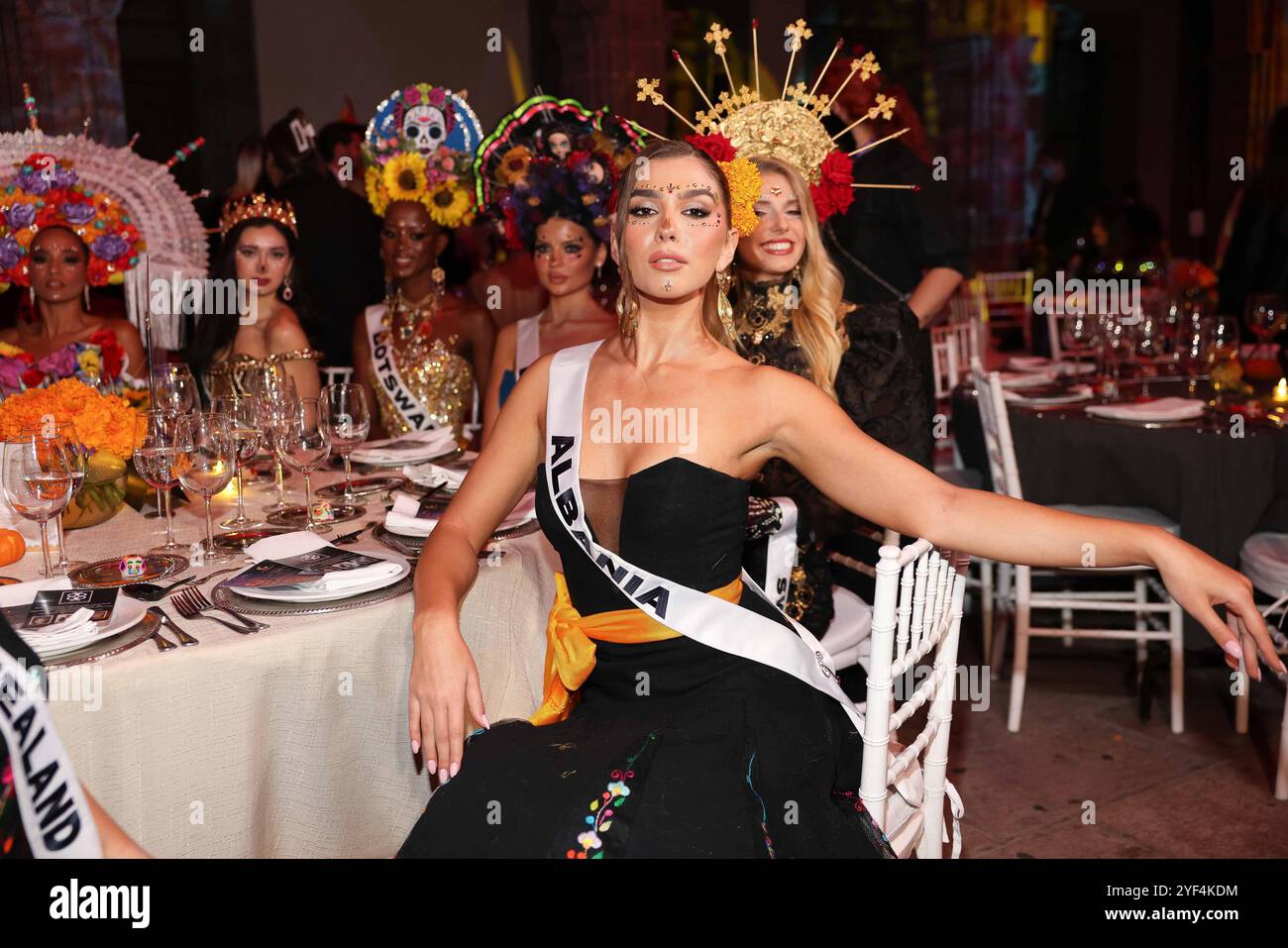 Miss Universe Catrinas Gala Catwalk Miss Albanie Franceska Rustemi ...