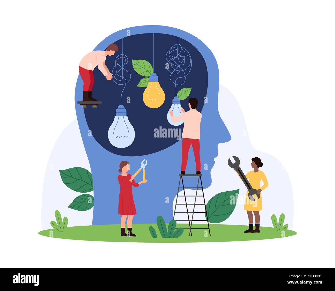 Idée créative pour résoudre le problème, simplification du processus de ...