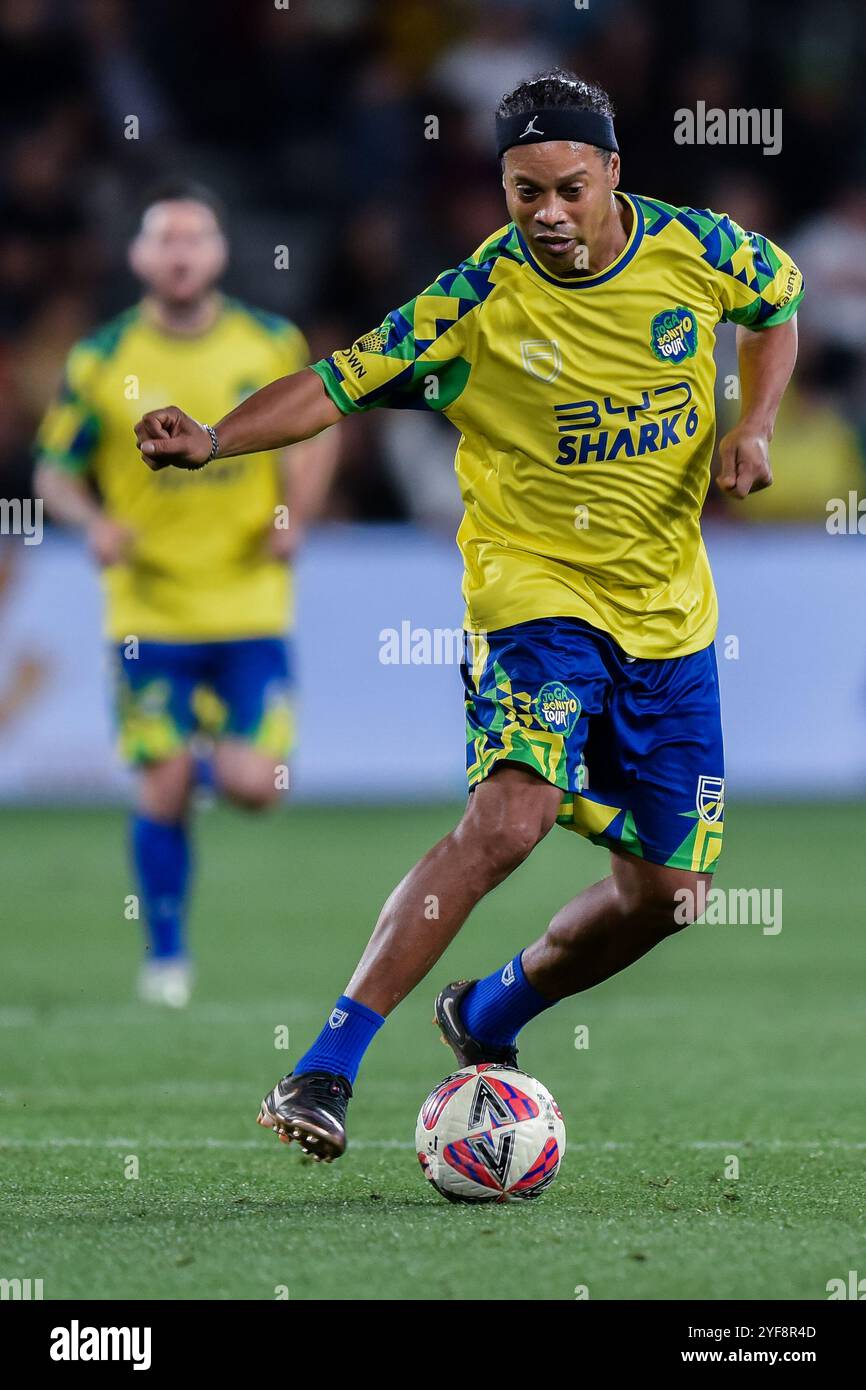 Ronaldinho du XI de Ronaldinho en action lors du match d'exposition ...