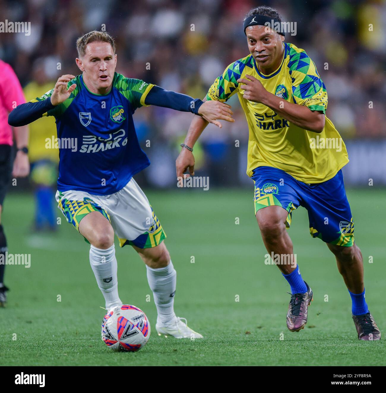 Ronaldinho du XI de Ronaldinho en action lors du match d'exposition ...
