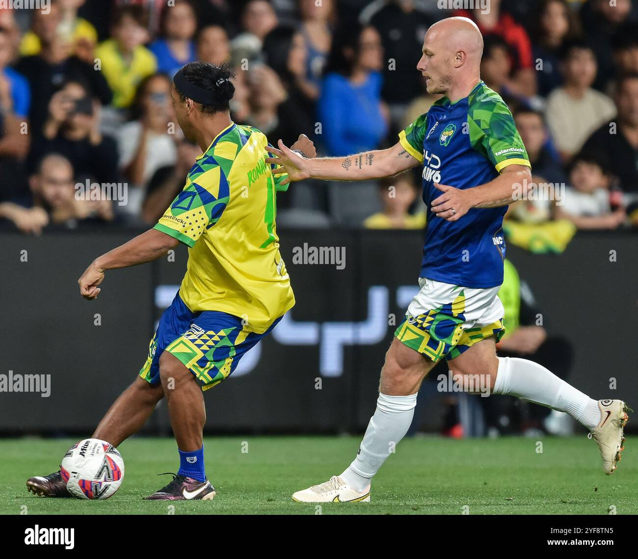Ronaldinho du XI de Ronaldinho en action lors du match d'exposition ...