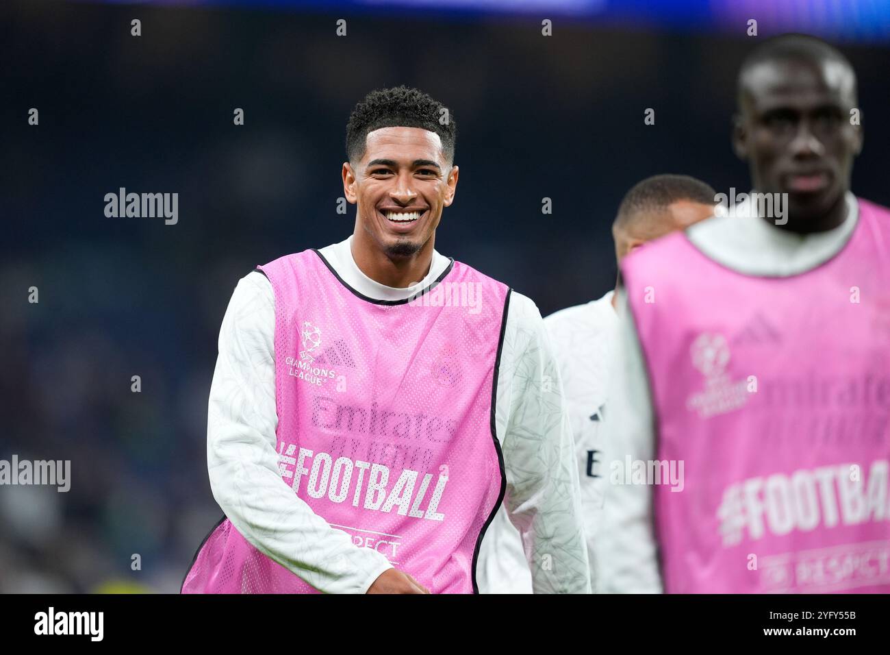 Jude Bellingham of Real Madrid smiles during the UEFA Champions League ...