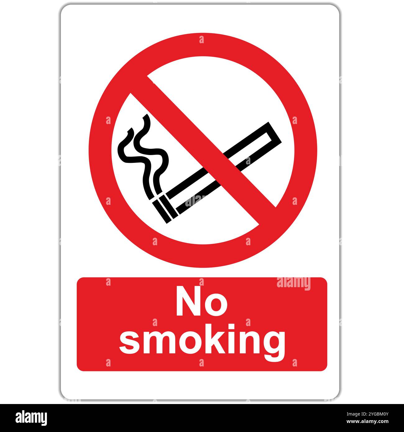Panneau de signalisation de non fumeur Banque d'images vectorielles - Alamy