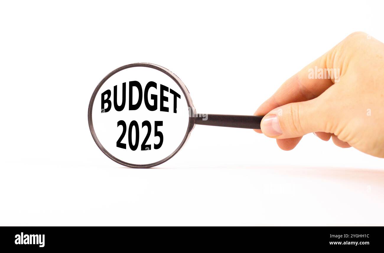Budget de planification 2025 symbole du nouvel an. Mots conceptuels ...