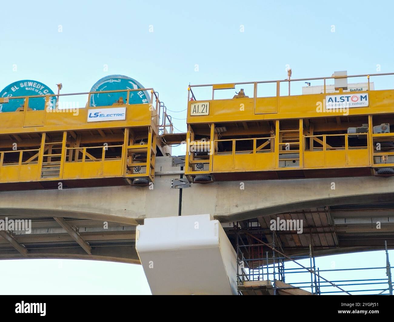 Le Caire, Égypte, 24 octobre 2024 : chantier de construction du ...