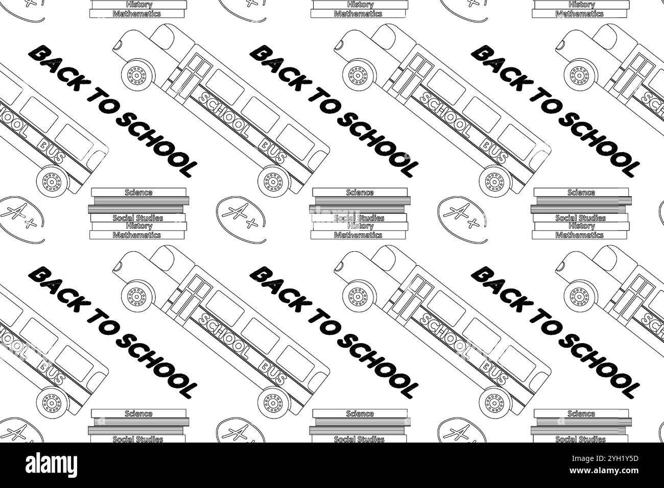 School bus dessin à colorier Banque d'images vectorielles - Alamy