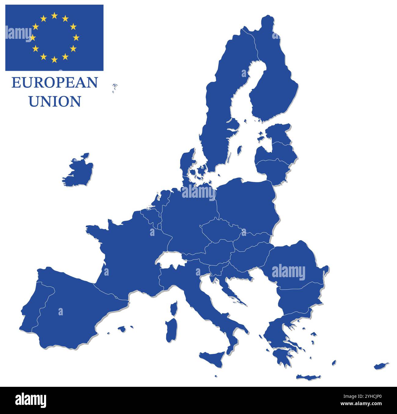 Drapeau carte euro Banque d'images détourées - Alamy