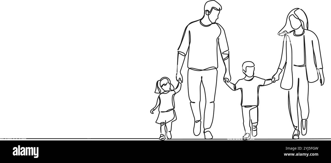 Enfants Marchant Clipart Noir Et Blanc