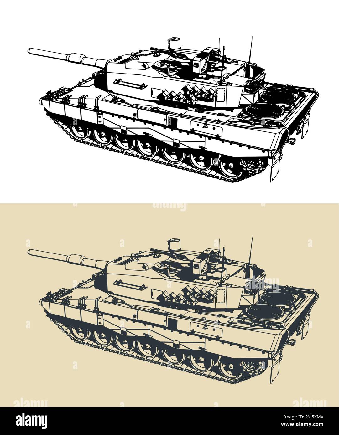 Leopard 2 Banque d'images vectorielles - Alamy