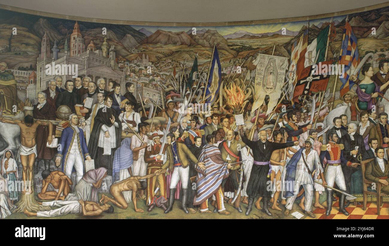 RETABLO DE LA INDEPENDENCIA DE MEXICO - FRESQUE REALIZADO ENTRE 1960 Y ...