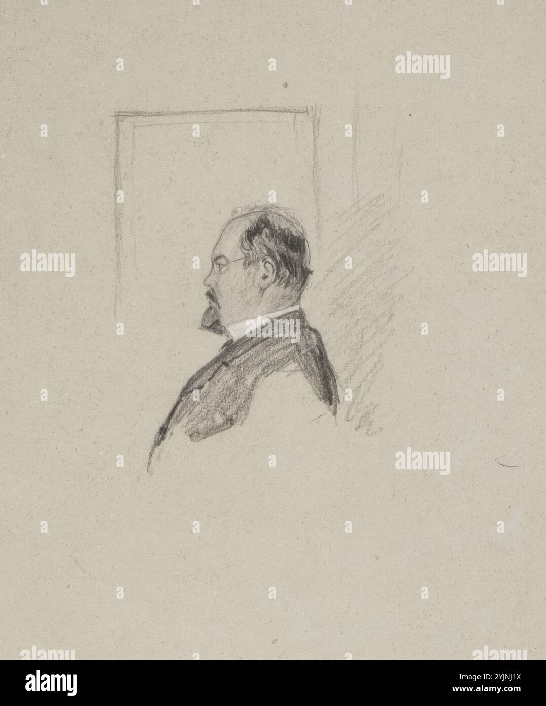 Enckell, Magnus, travail, Portrait, dessin, 33,2 cm x 23 cm, Knut ...