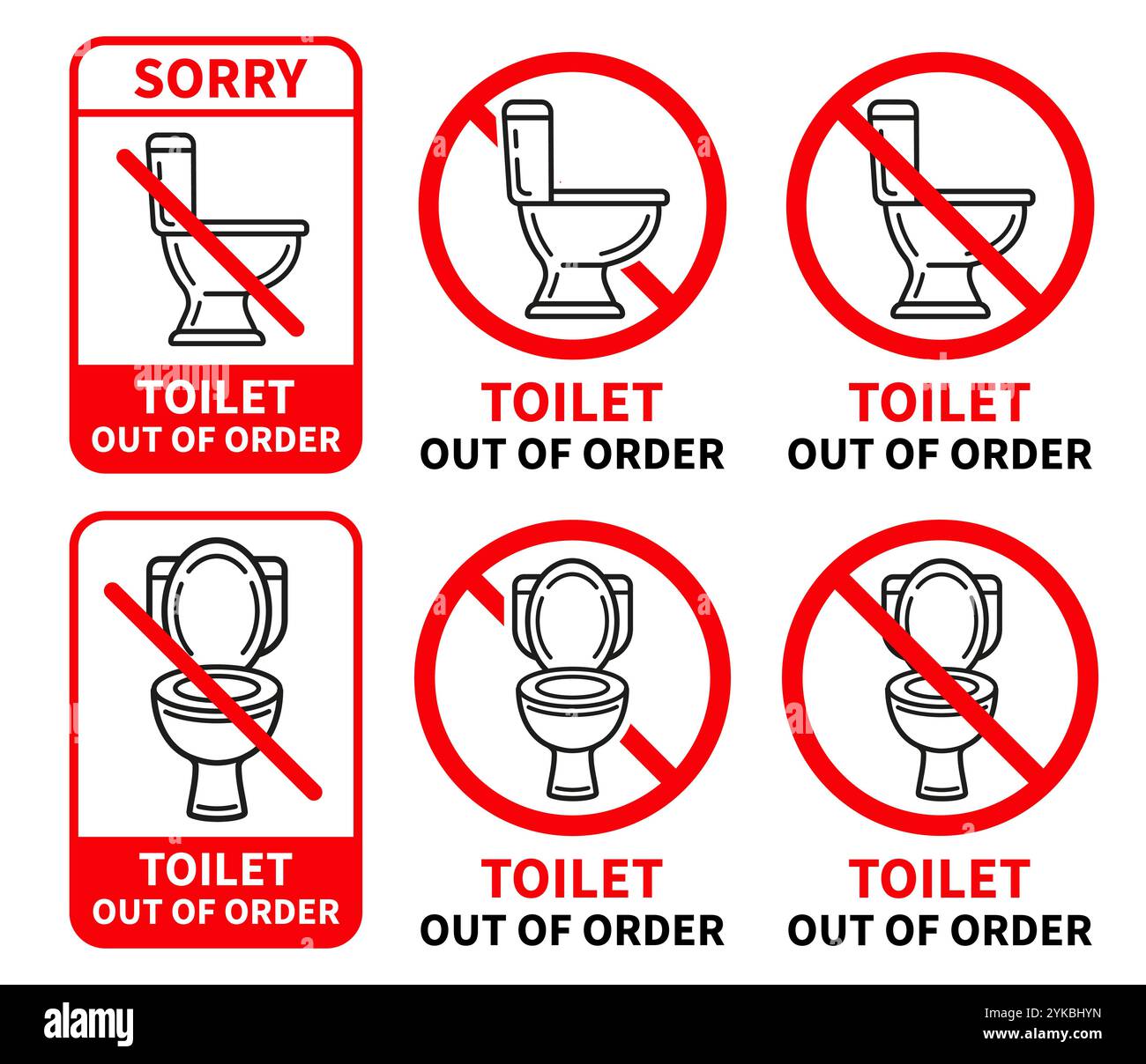 Toilettes hors service, toilettes publiques fermées, pas de travail ...