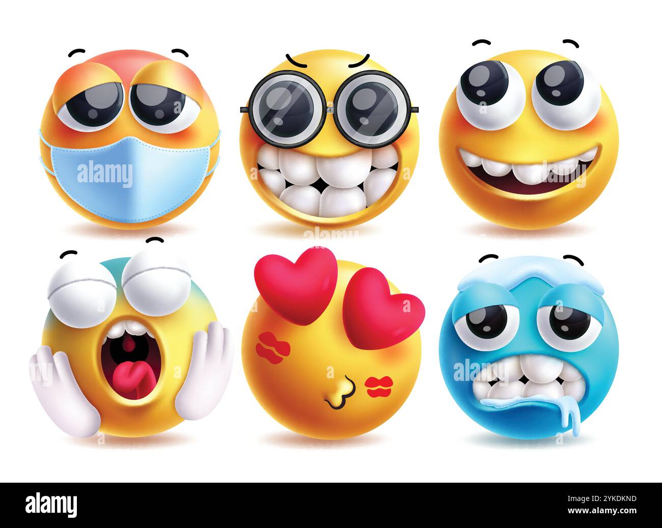 Smileys froid Banque d'images vectorielles - Alamy