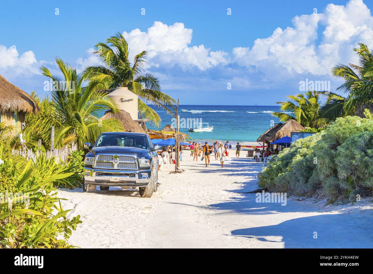 Plage de sable fin tulum Banque de photographies et d’images à haute ...