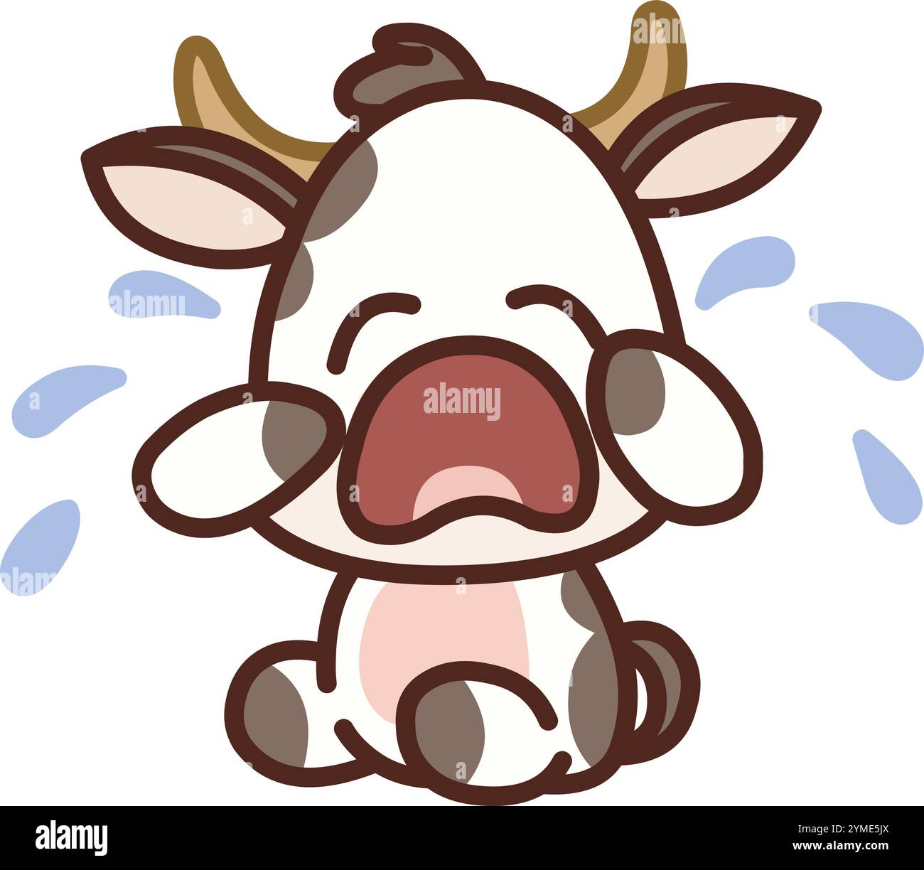 Dessin Animé De Vache Triste