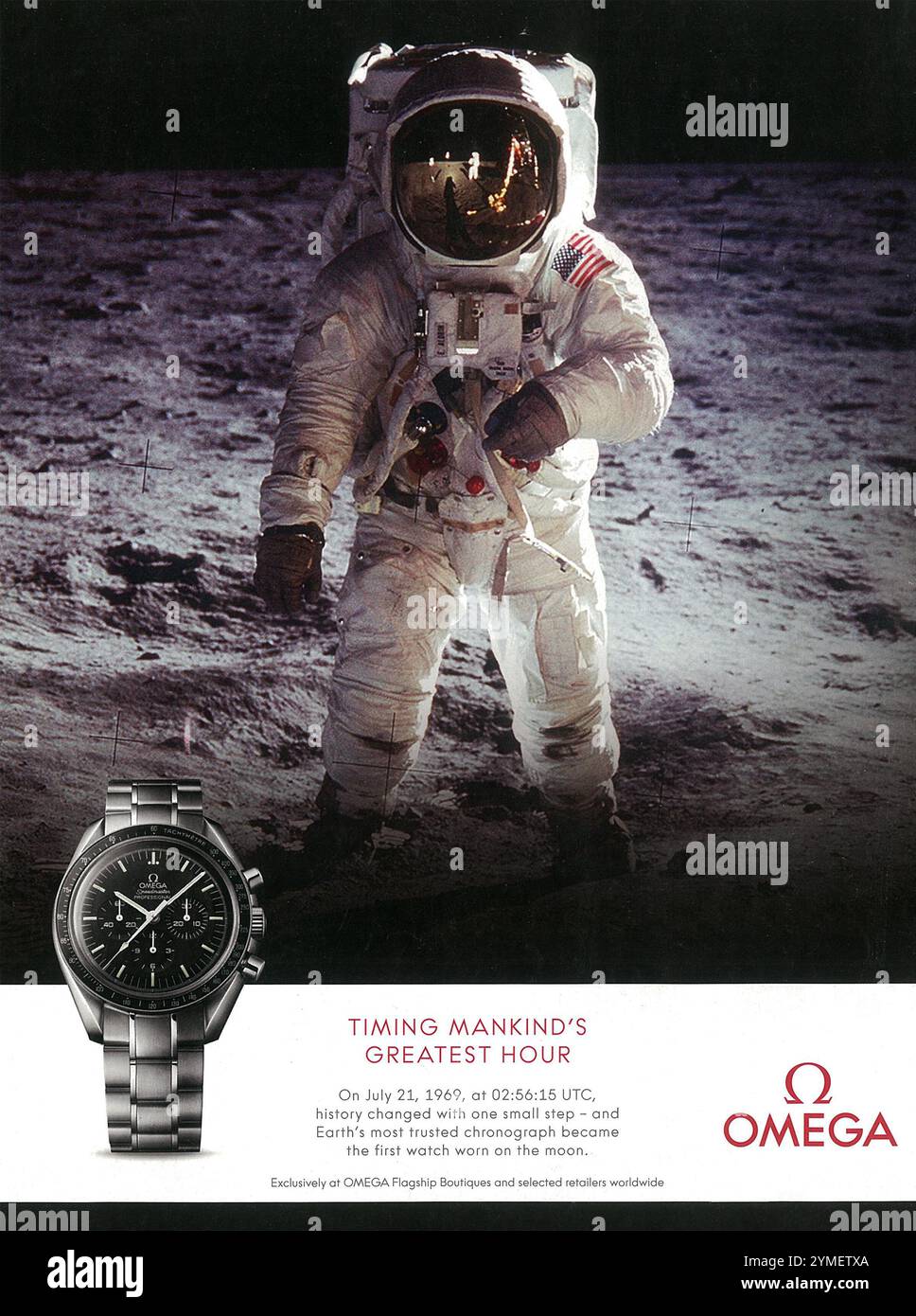 2018 Omega Speedmaster Moonwatch ad - '...le 21 juillet 1969...le ...