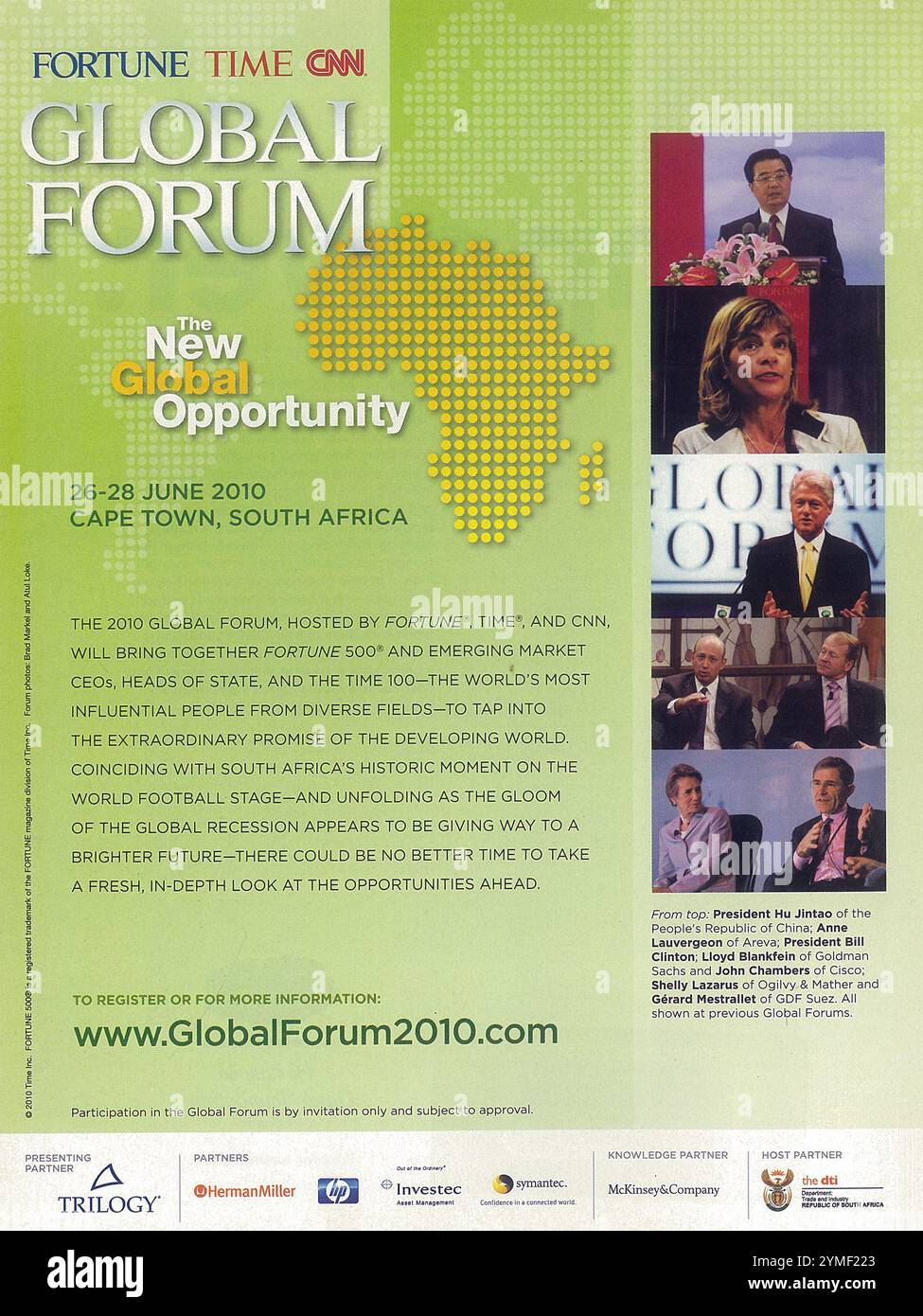 2010 The Fortune/TIME/CNN Global Forum 2010 Cape Town South Africa ad ...