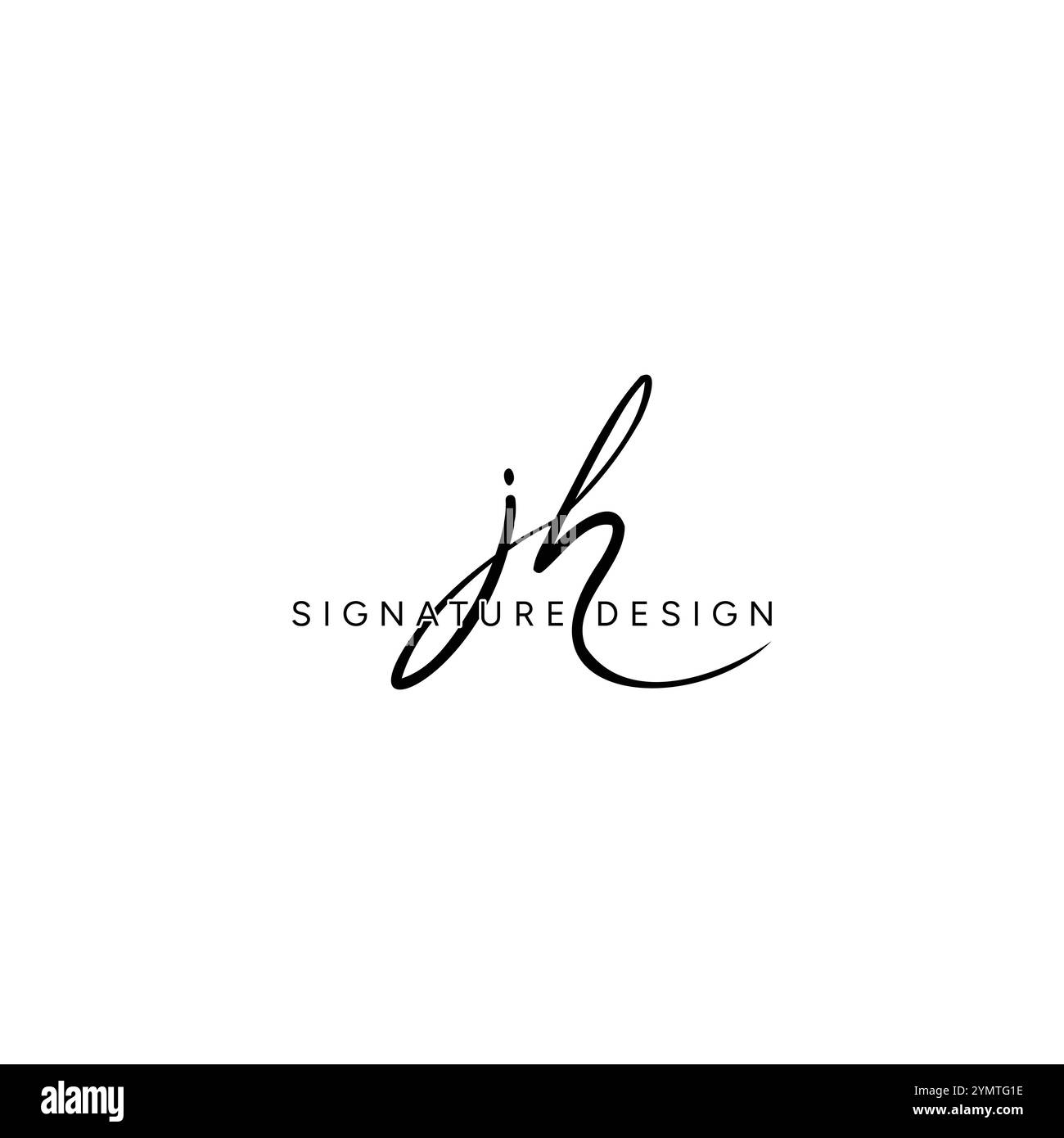 Signature jh Banque d'images noir et blanc - Alamy