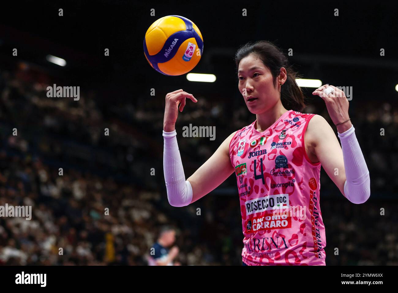 Assago, Italie. 22 novembre 2024. Ting Zhu #4 de Prosecco Doc Imoco ...