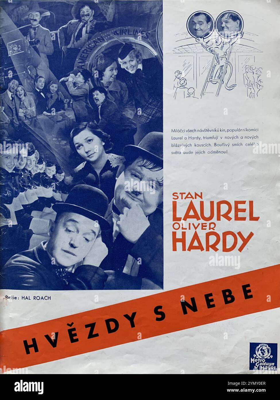 Publicité commerciale tchèque pour STAN LAUREL et OLIVER HARDY JACK HALEY ROSINA LAWRENCE et ...