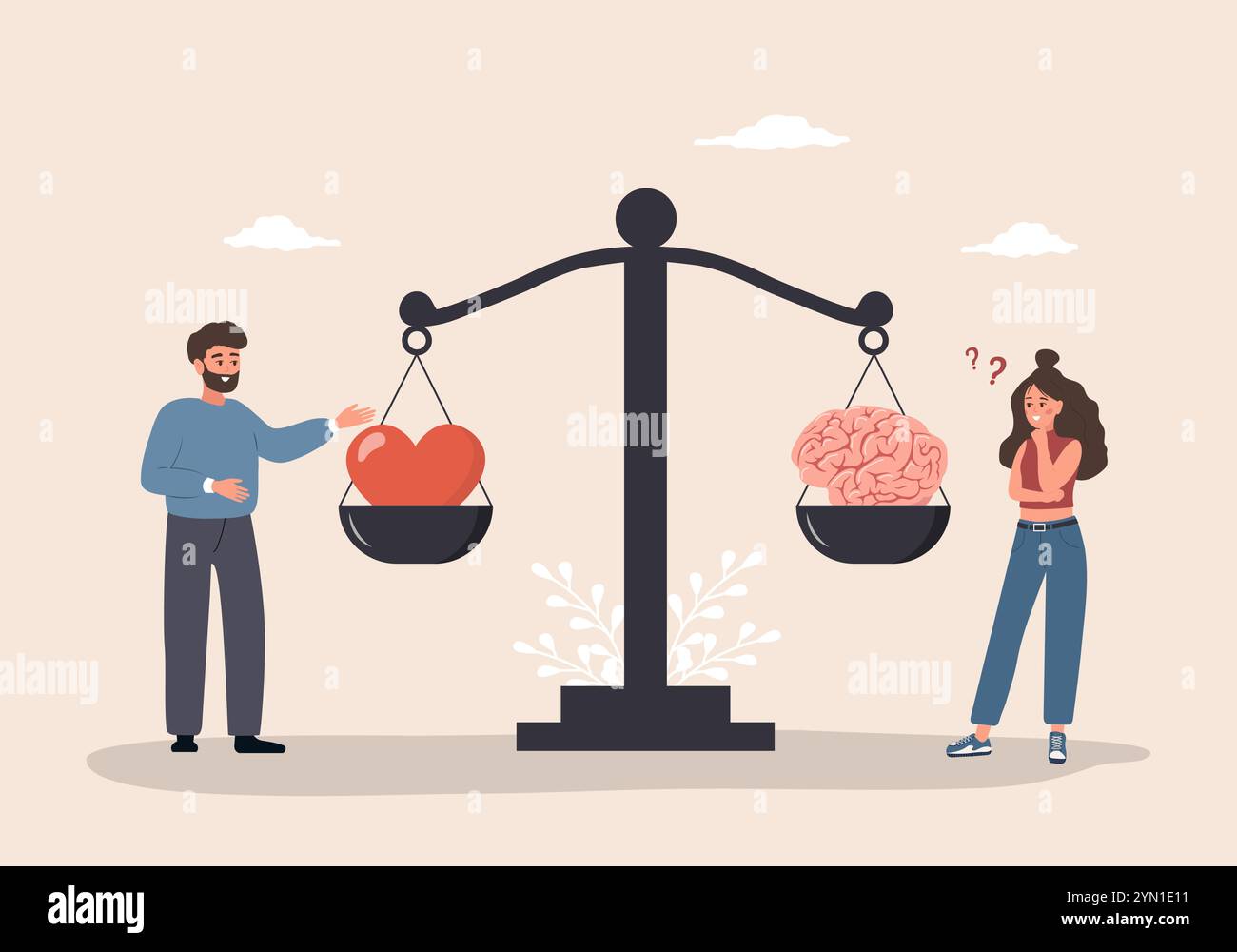 Femme vs homme amour Banque d'images vectorielles - Alamy