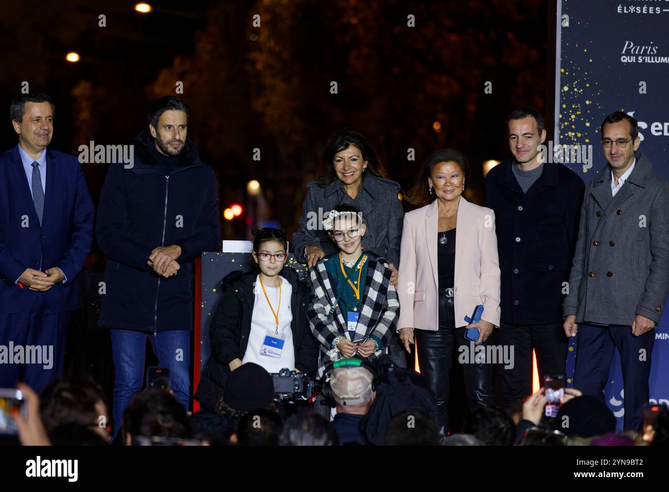 Paris, France. 24 novembre 2024. Luc Remont, Tony Estanguet, Tessa ...