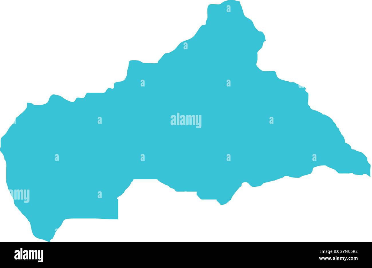 CARTE DE la République centrafricaine en bleu, carte du pays ...