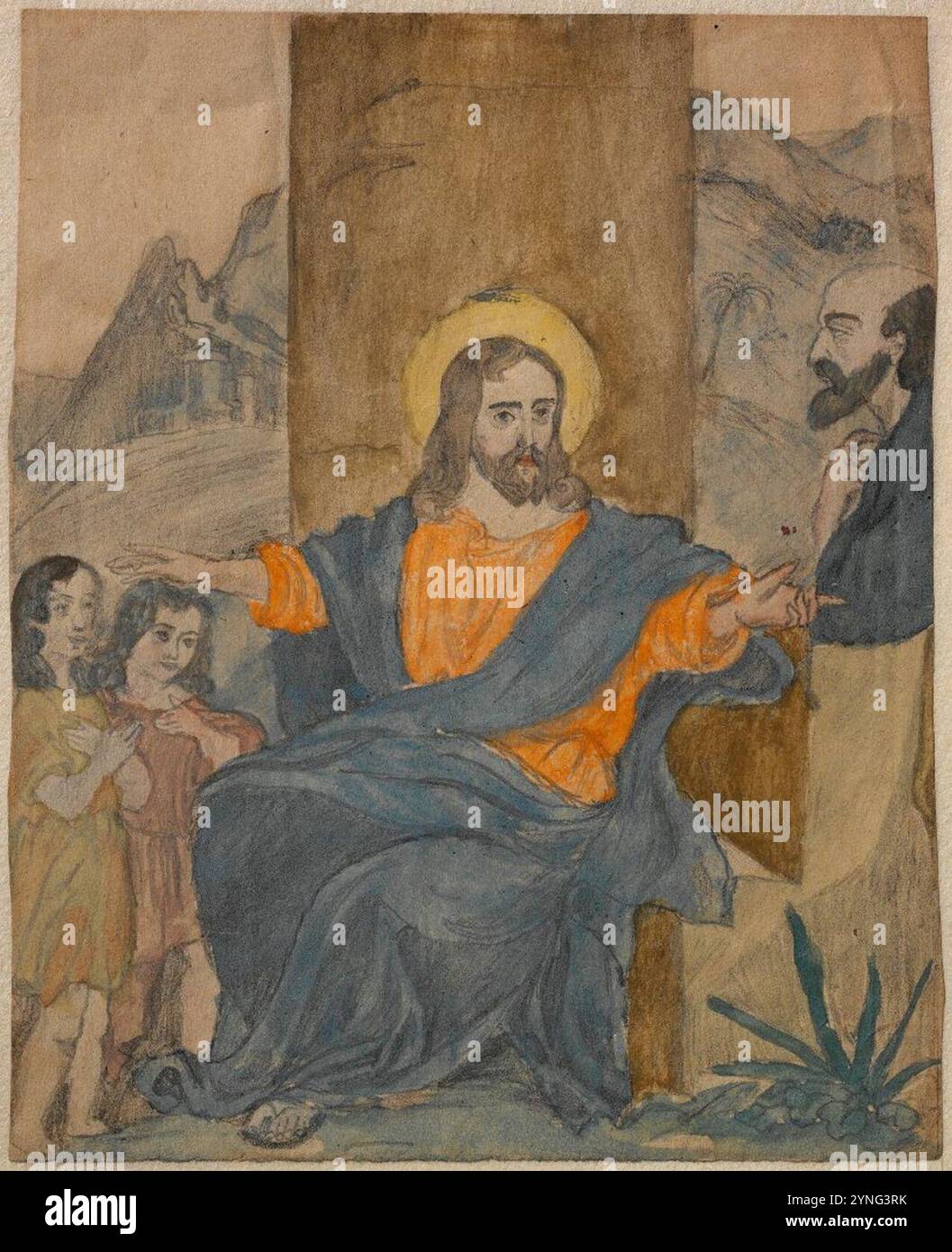 Jésus bénissant les enfants Banque de photographies et d’images à haute ...