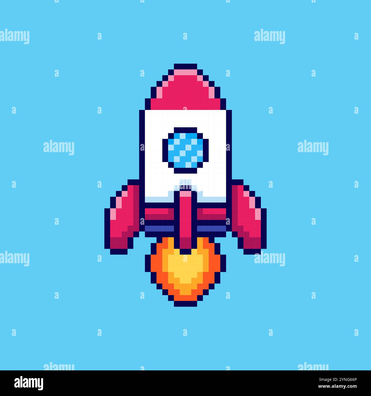 Pixel rocket art Banque de photographies et d’images à haute résolution ...