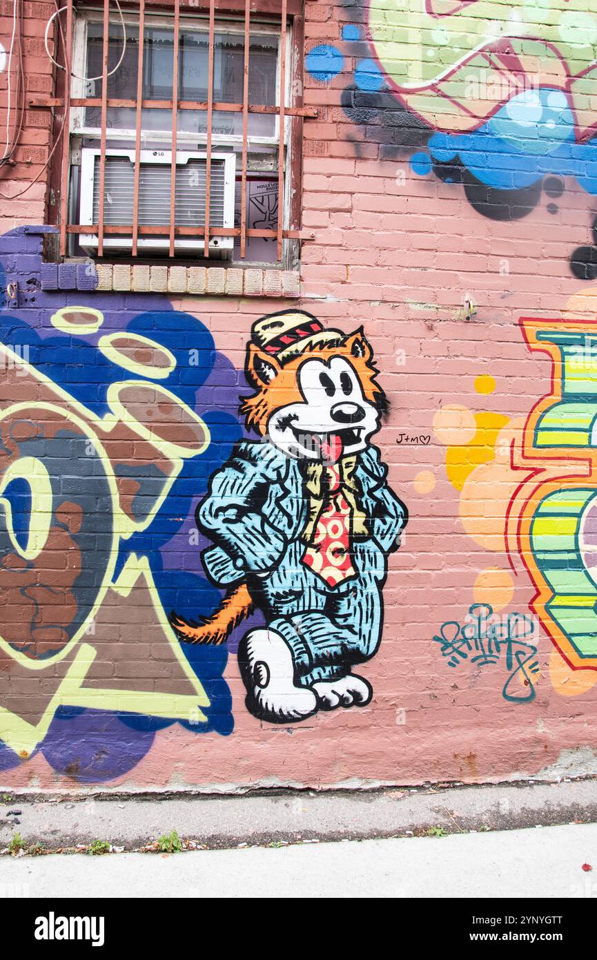 Graffiti de personaje de dibujos animados Banque de photographies et d ...