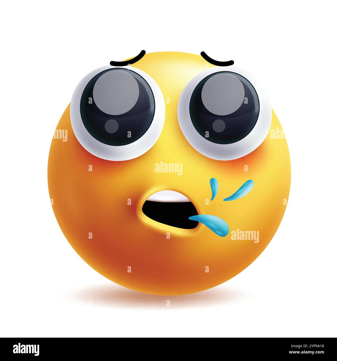 Coughing emoji Banque d'images vectorielles - Alamy