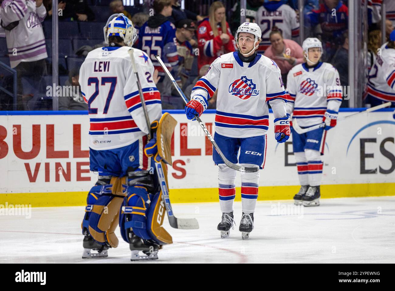 29 novembre 2024 : L'attaquant des Américains de Rochester Isak Rosen ...