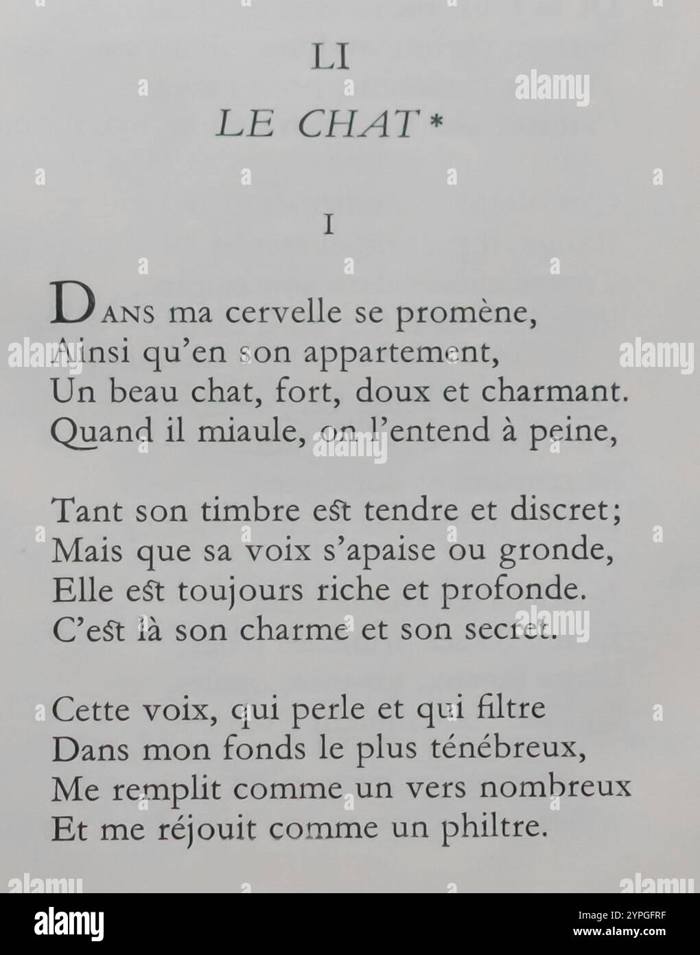 Charles baudelaire le chat Banque de photographies et d’images à haute ...