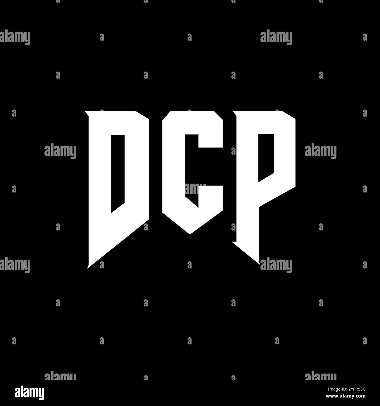 Conception de logo de lettre DCP pour la société de technologie. Logo ...