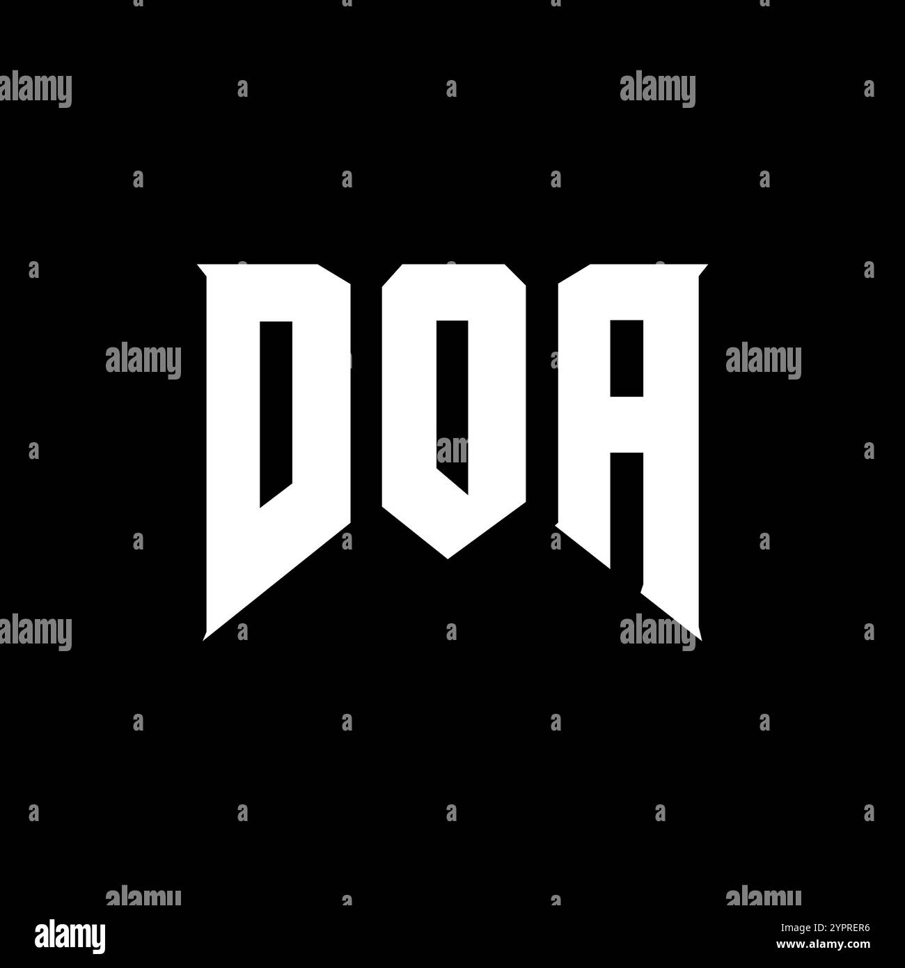 Conception de logo de lettre DOA pour la société de technologie. Logo ...