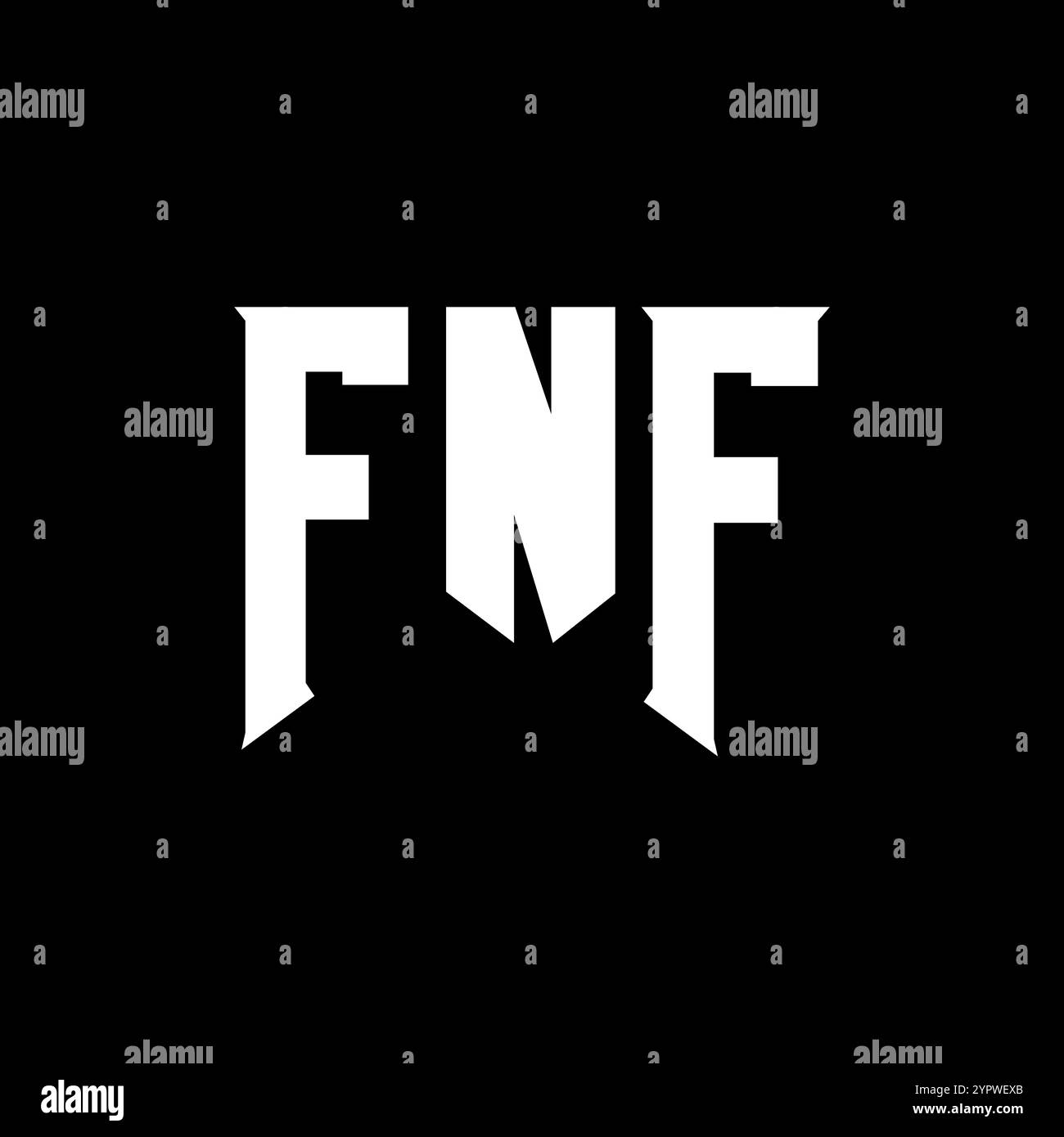 Conception de logo de lettre FNF pour la société de technologie. Logo ...